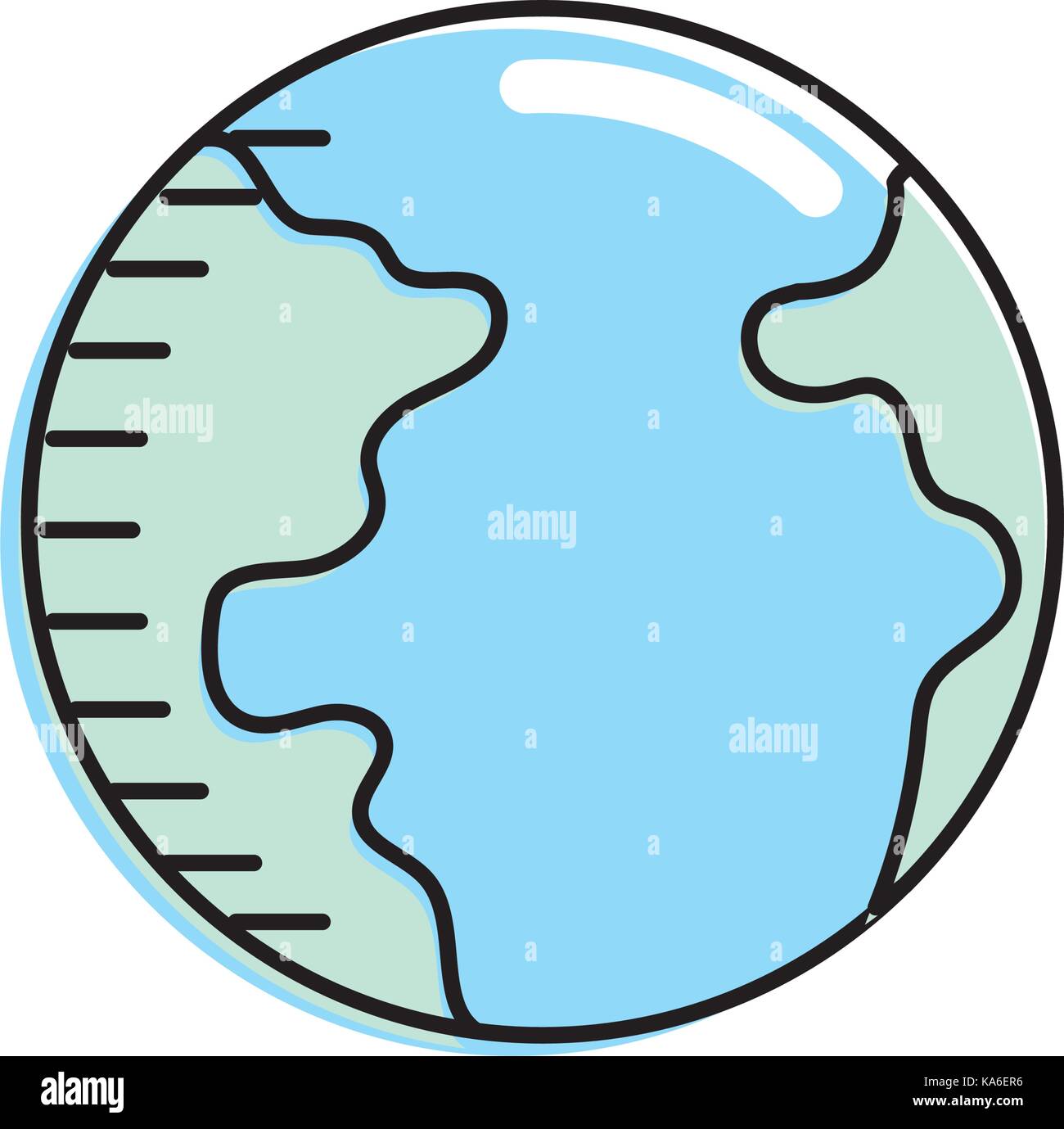 earth planet with geography ocean map Stock Vector Image & Art - Alamy