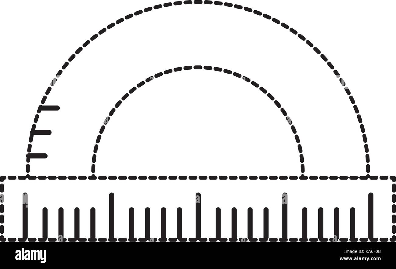 dotted shape measuring ruler school tool design Stock Vector Image ...