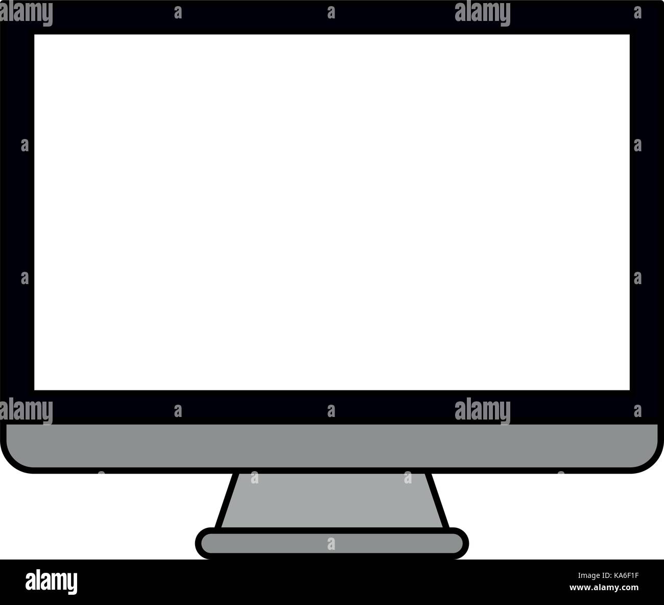 computer monitor with blank screen icon image Stock Vector Image & Art ...