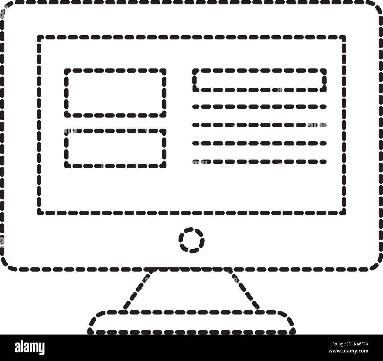 dotted shape computer screen technology with electronic information ...