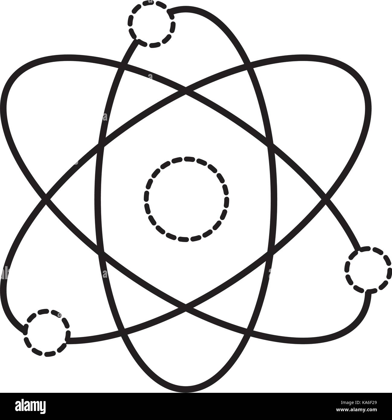 dotted shape physics orbit chemistry science education Stock Vector ...
