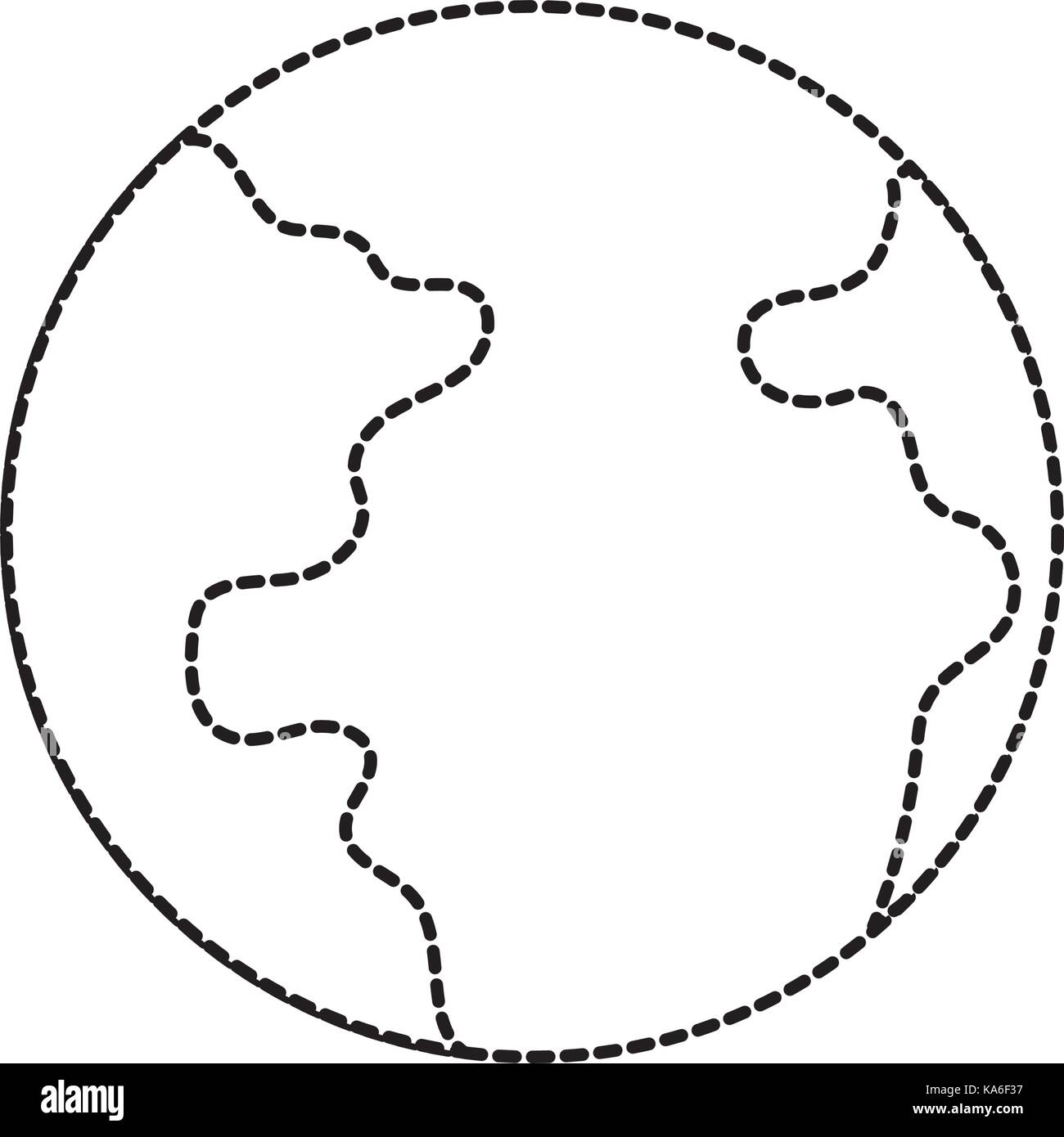 dotted shape earth planet with geography ocean map Stock Vector Image ...
