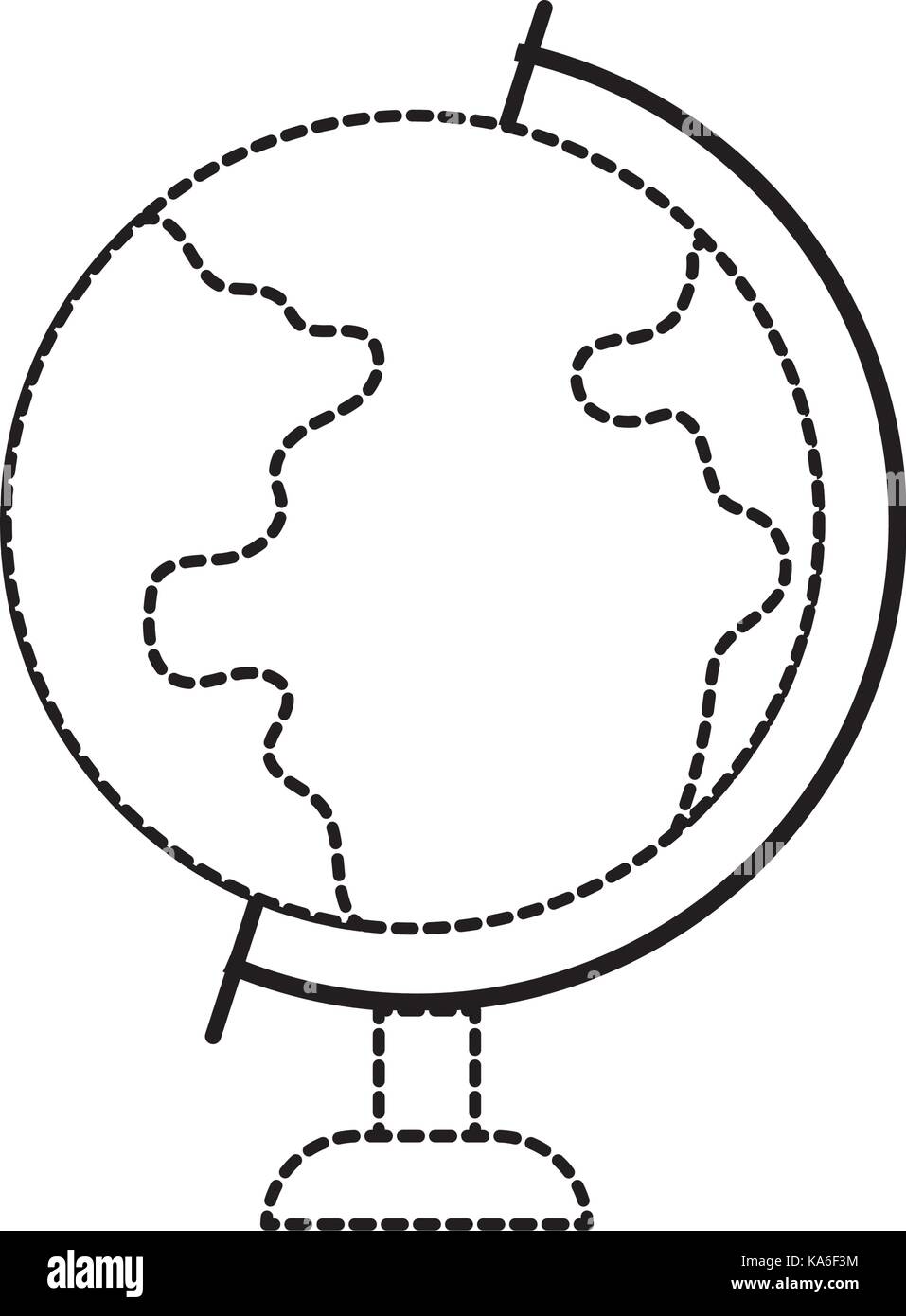 dotted shape earth planet global map of desk Stock Vector Image & Art ...