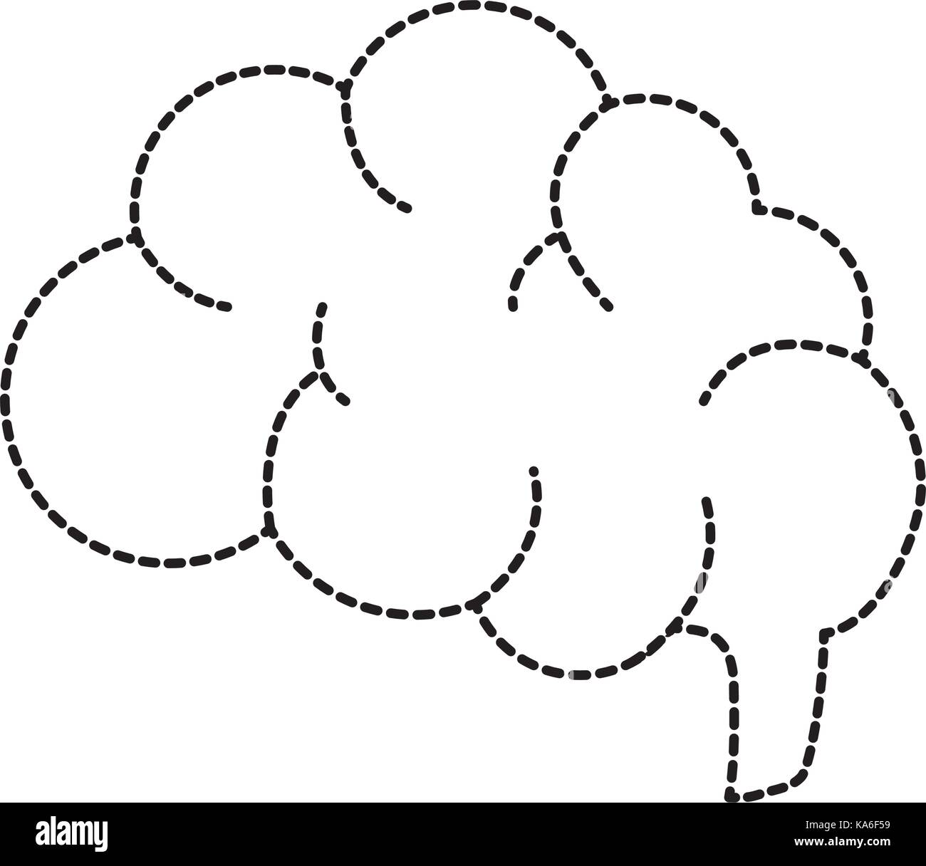 dotted shape side brain human anatomy organ of inteligence Stock Vector ...