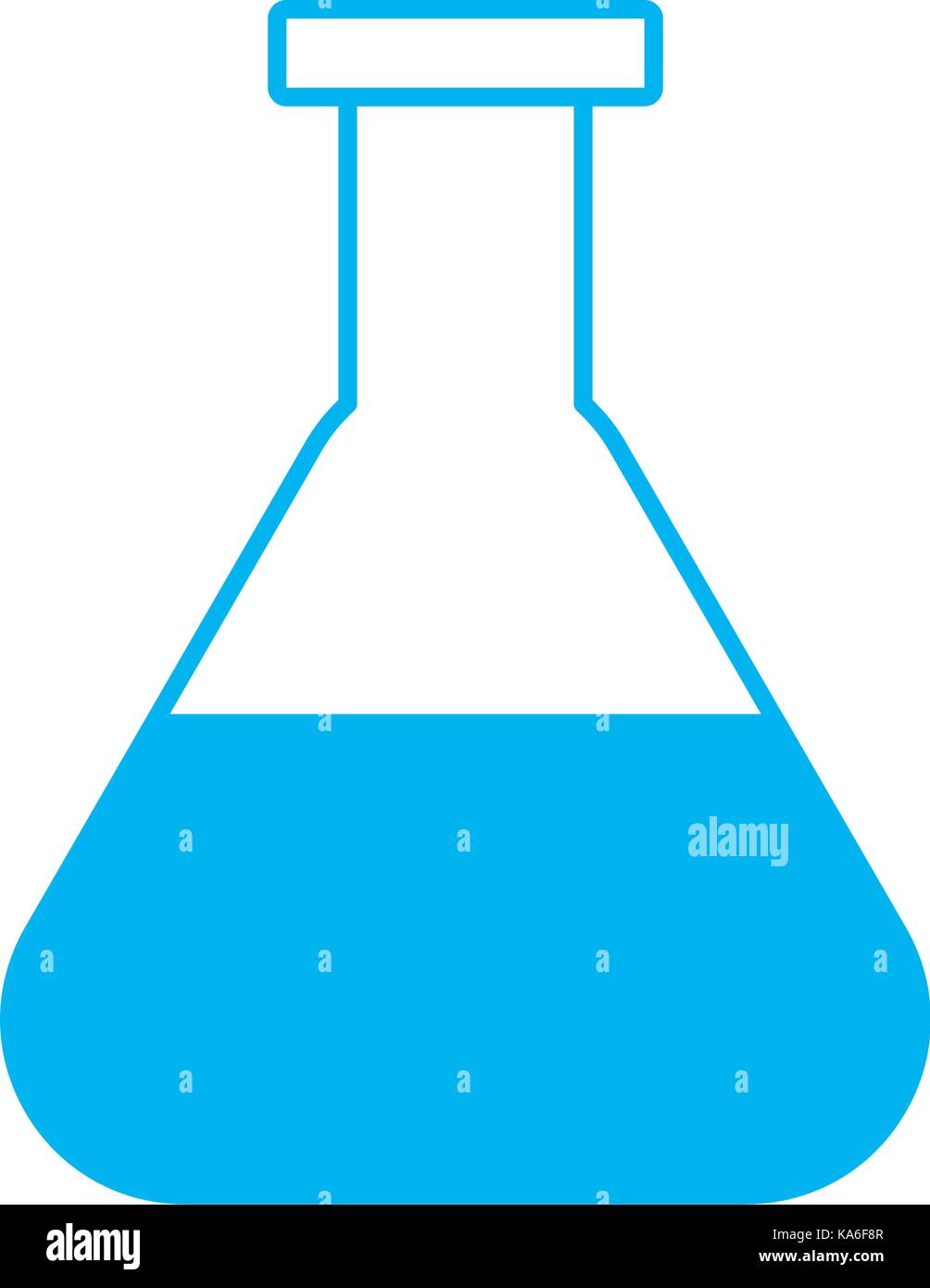 silhouette erlenmeyer flask to lab chemical design Stock Vector Image ...
