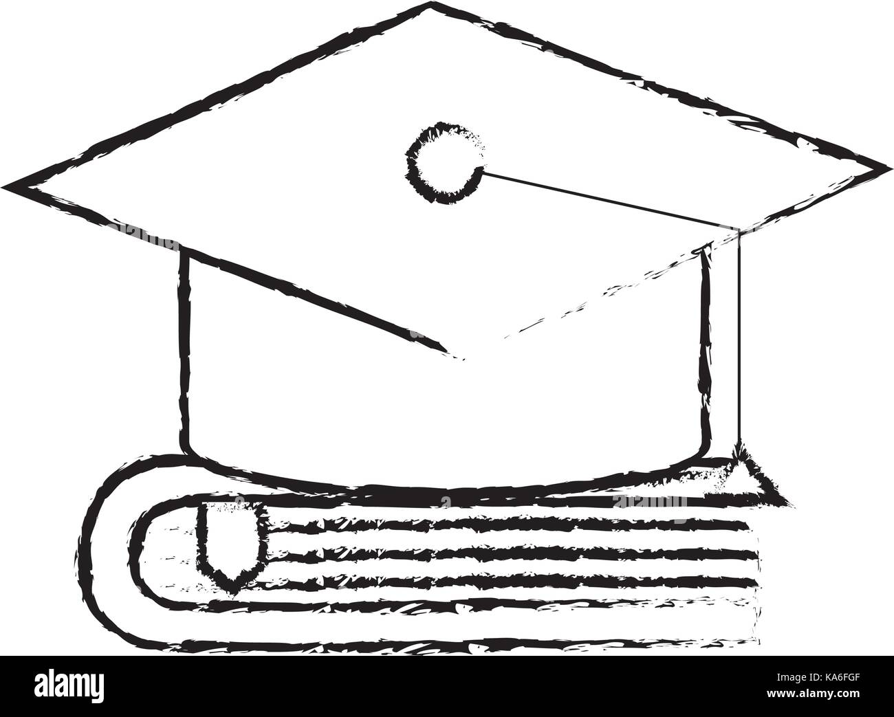 figure cap graduation over close book Stock Vector Image & Art - Alamy