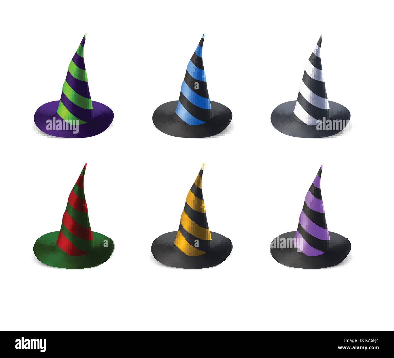 Witch hats set isolated on white background Stock Vector Image & Art ...