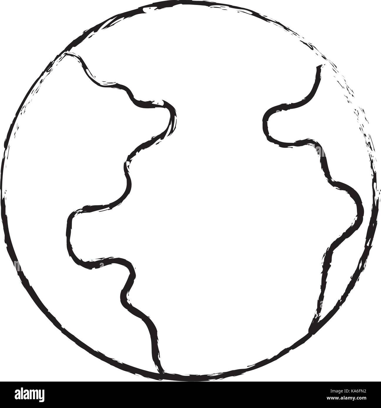 figure earth planet with geography ocean map Stock Vector Image & Art ...