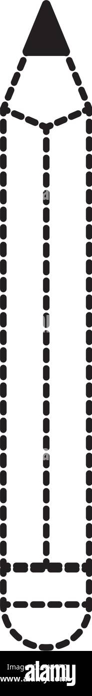 dotted shape pencil school tool object design Stock Vector Image & Art ...
