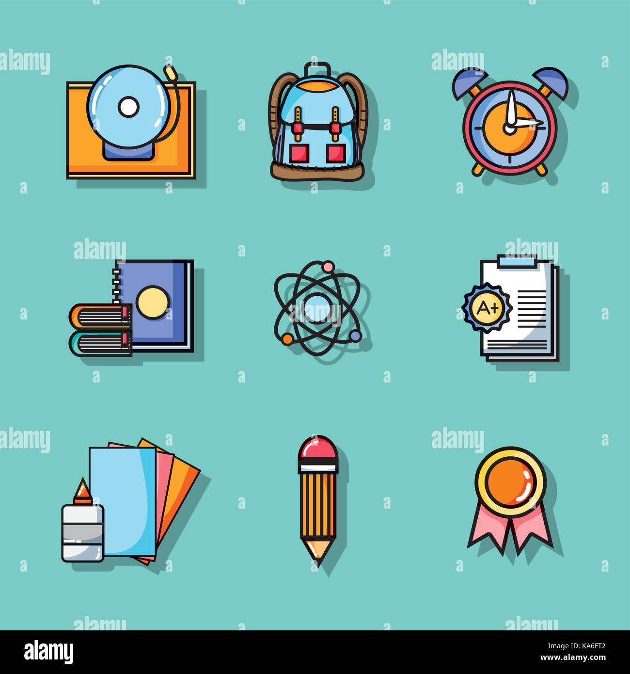 set school tools education to learn Stock Vector Image & Art - Alamy