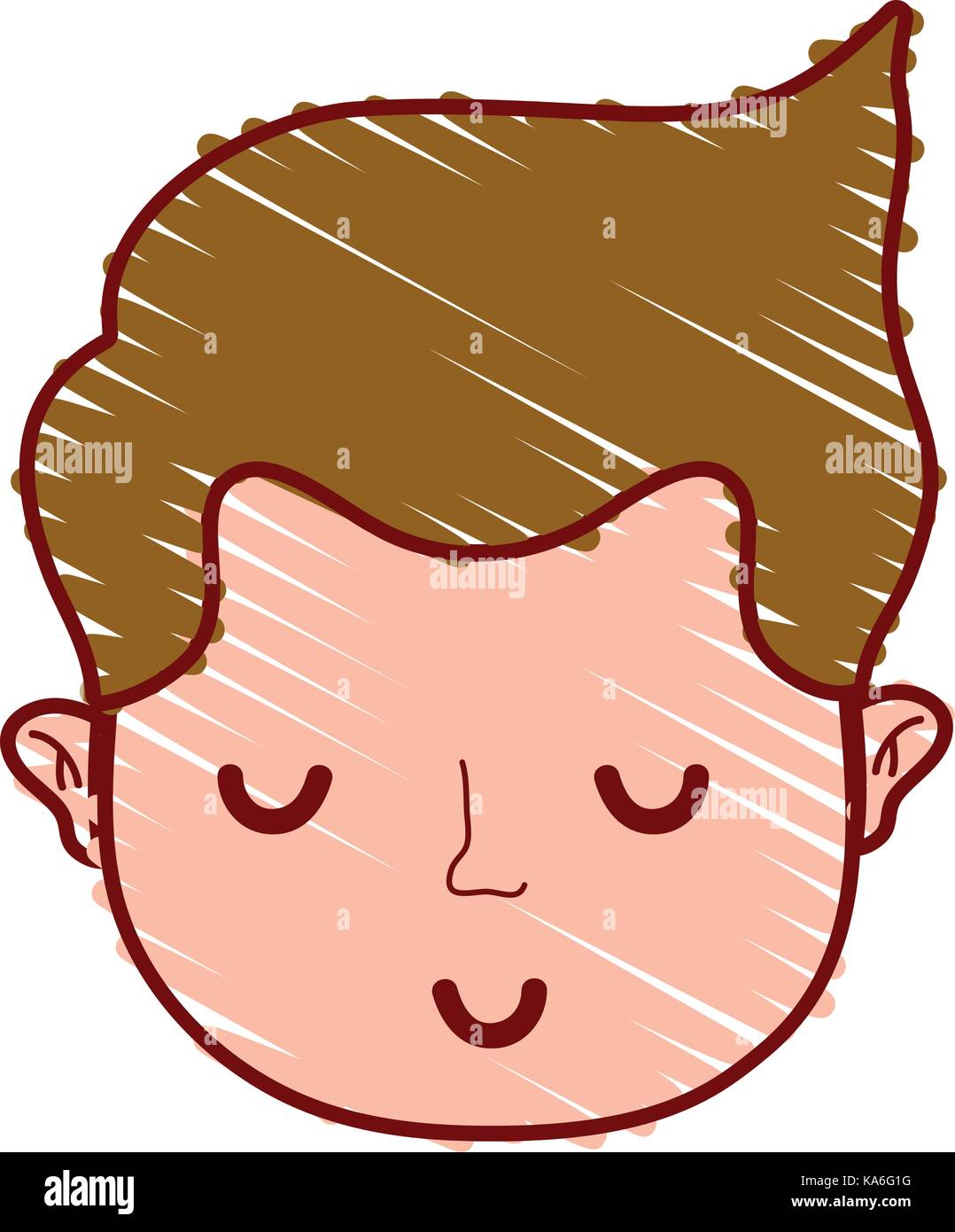 cute man head with hairstyle design Stock Vector Image & Art - Alamy