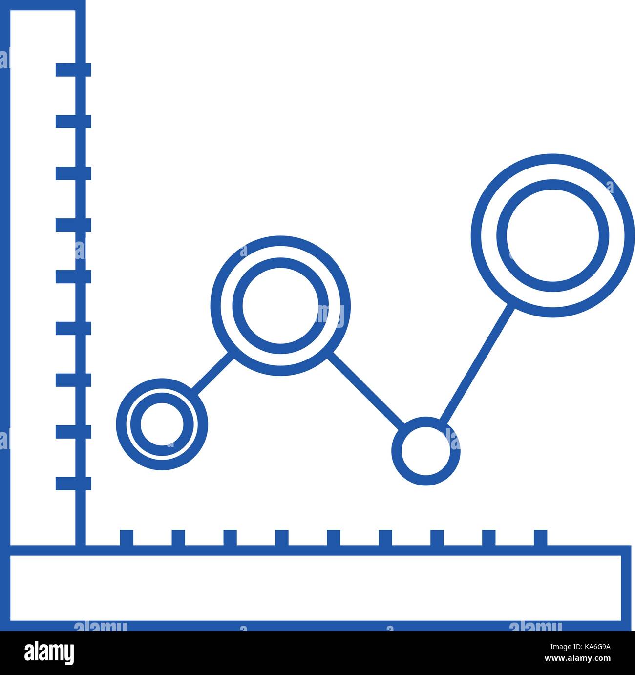 silhouette statistics graphic diagram with data line Stock Vector Image ...