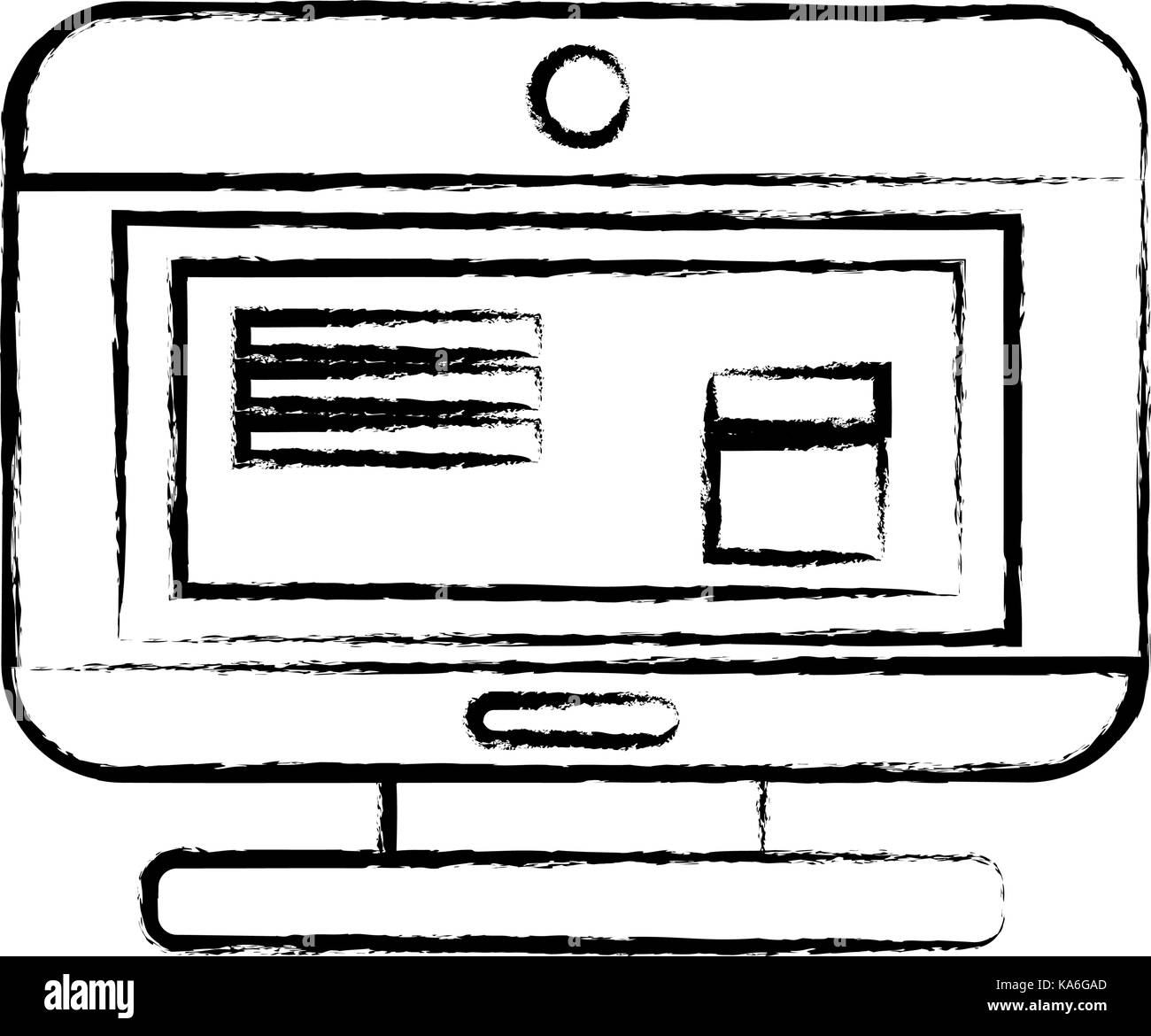 figure computer technology with document data information Stock Vector ...