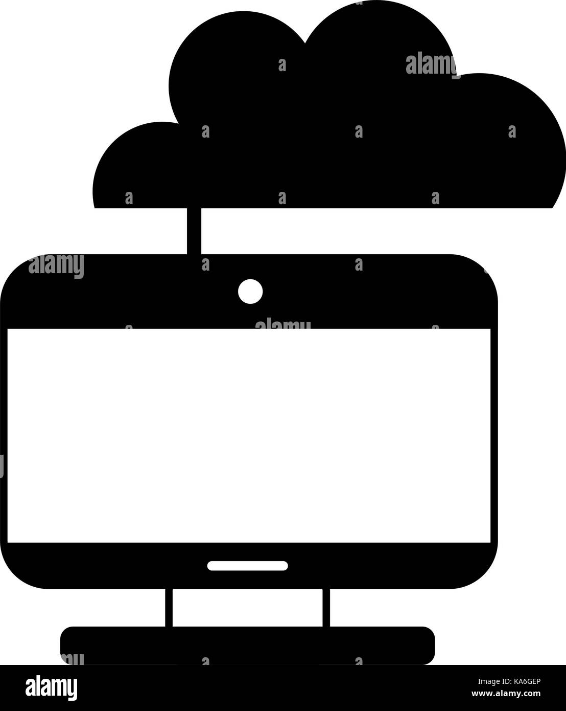 contour computer technology with cloud data center Stock Vector Image ...