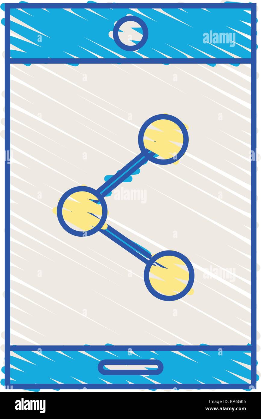 smartphone technology with share connection icon Stock Vector Image ...