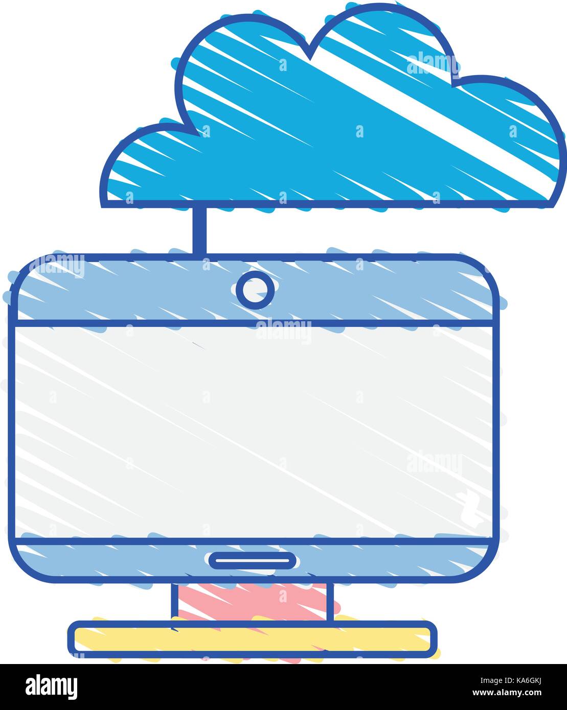 computer technology with cloud data center Stock Vector Image & Art - Alamy