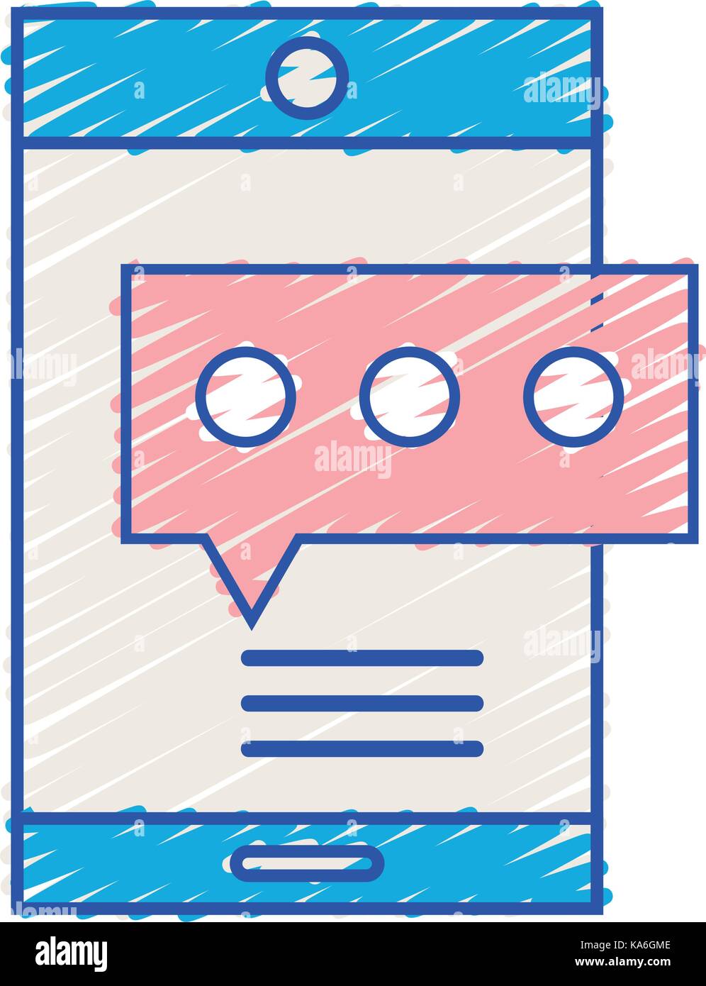 smartphone technology with chat bubble text Stock Vector Image & Art ...
