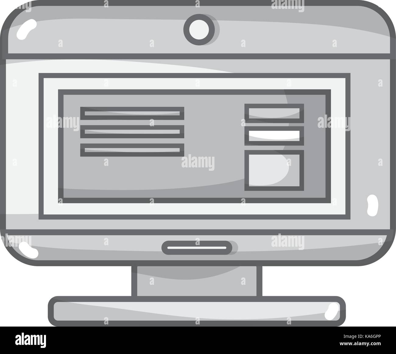 grayscale computer technology with document data information Stock ...