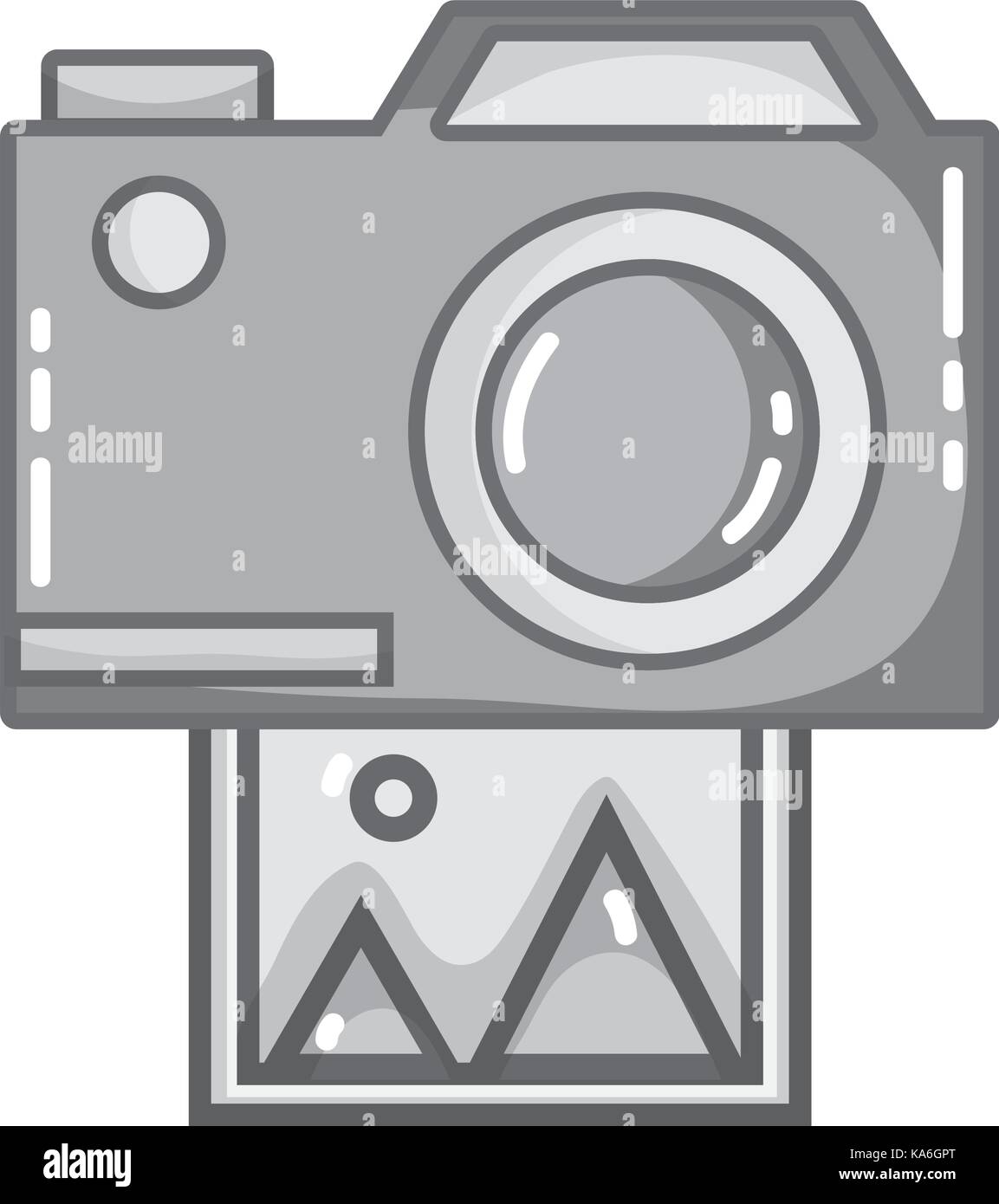 grayscale camera technology with digital photo image Stock Vector Image ...