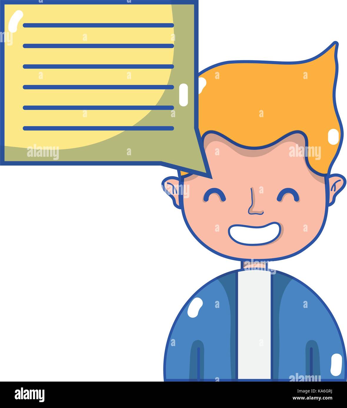 man with hairstyle and chat bubble text Stock Vector Image & Art - Alamy