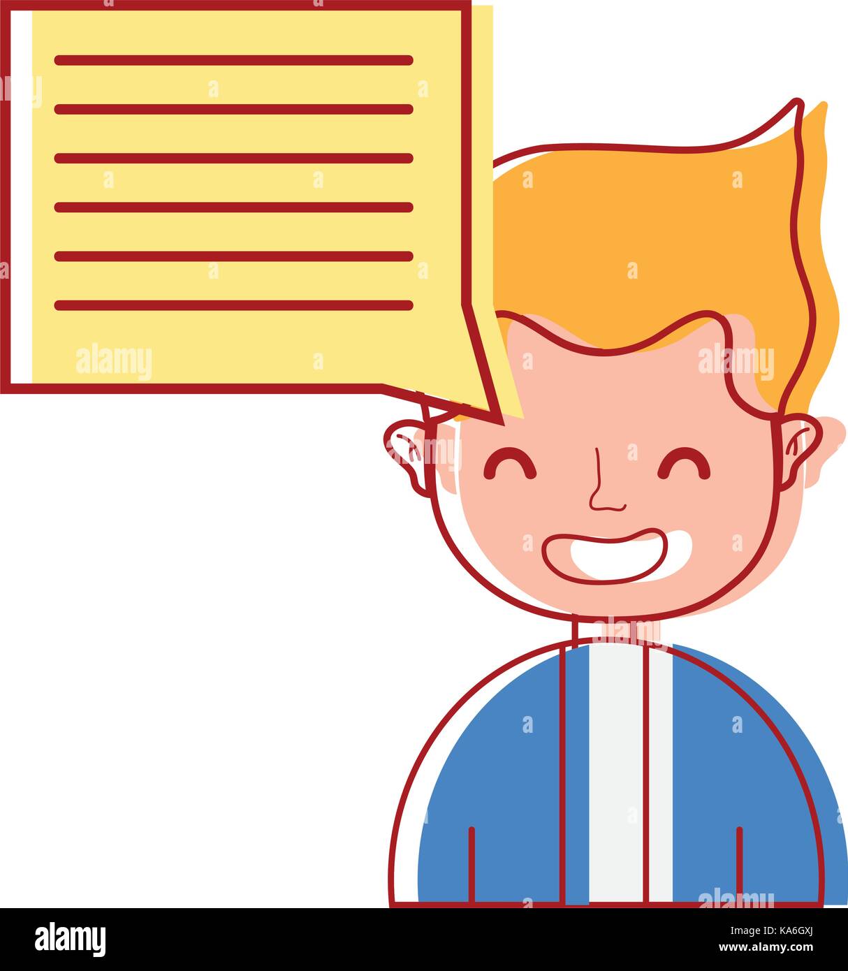 man with hairstyle and chat bubble text Stock Vector Image & Art - Alamy