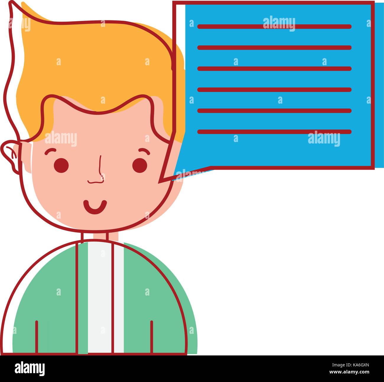 man with hairstyle and chat bubble text Stock Vector Image & Art - Alamy