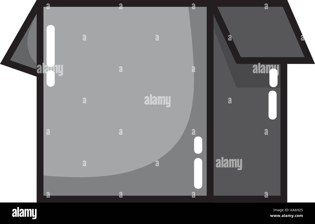 grayscale box package open object design Stock Vector Image & Art - Alamy