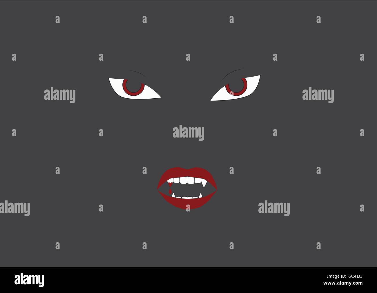 Black monster red eyes Stock Vector Images - Alamy