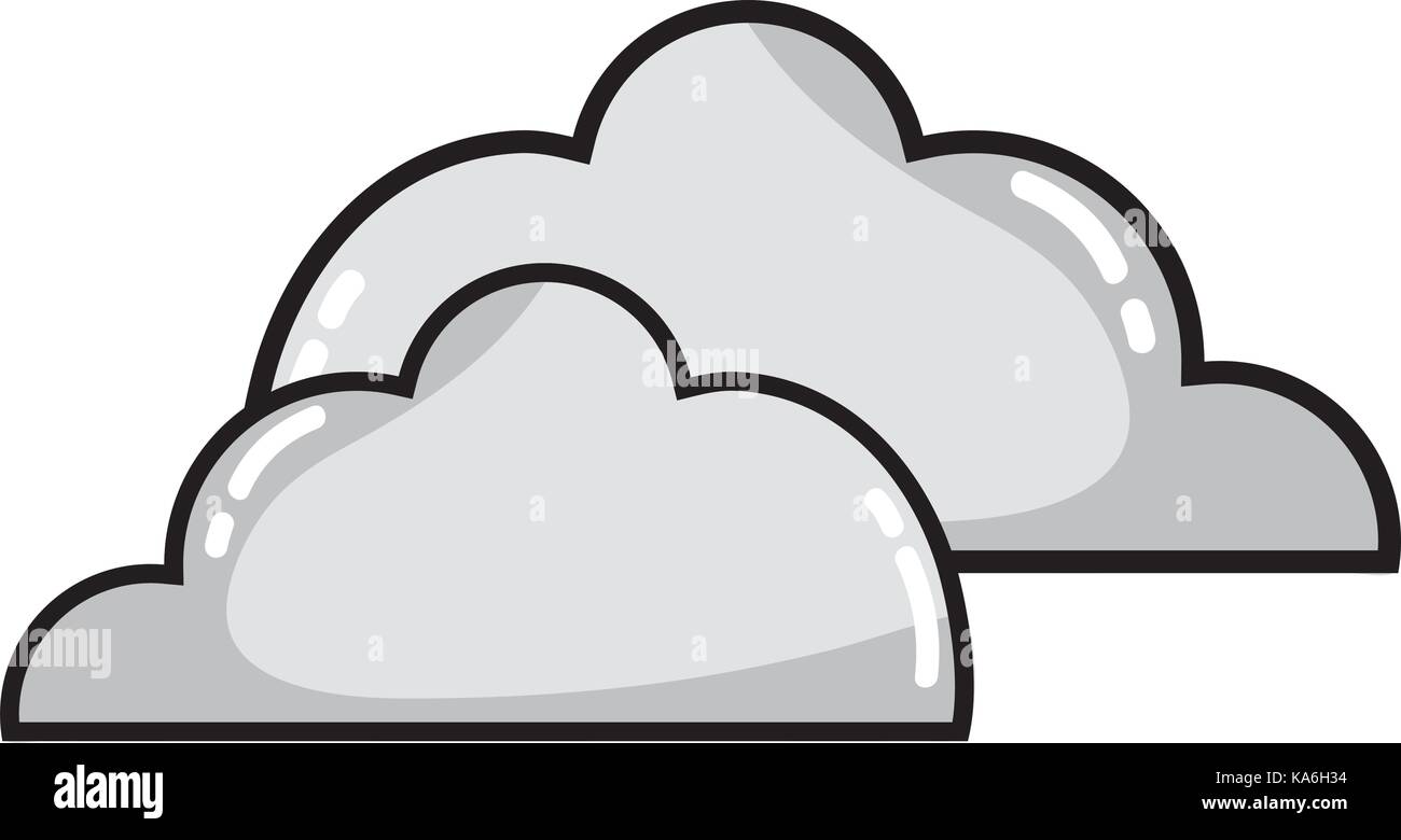 grayscale nice clouds natural weather design Stock Vector Image & Art ...