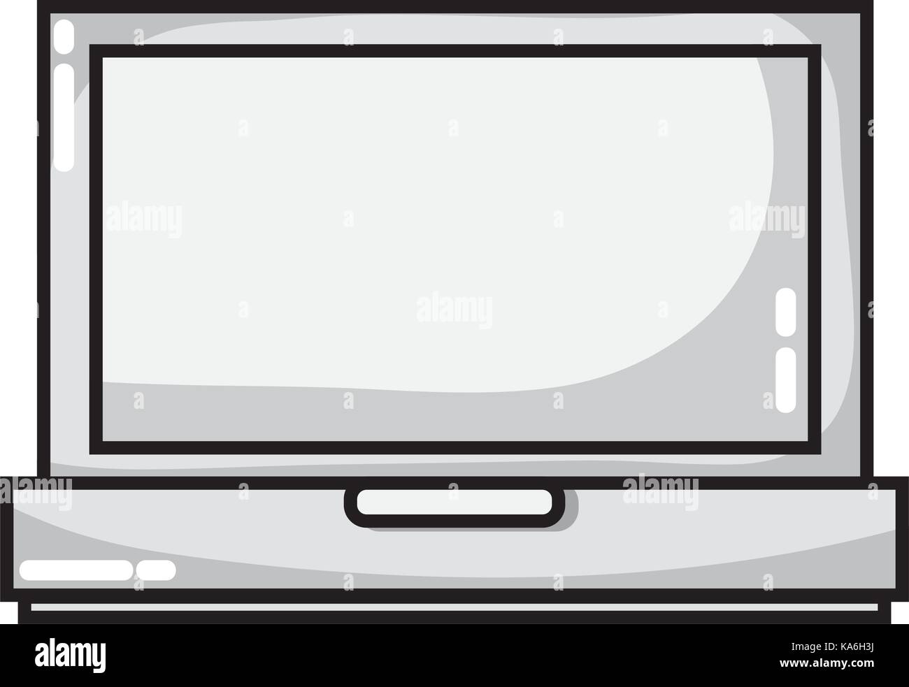 grayscale laptop technology electronic equipment icon Stock Vector ...