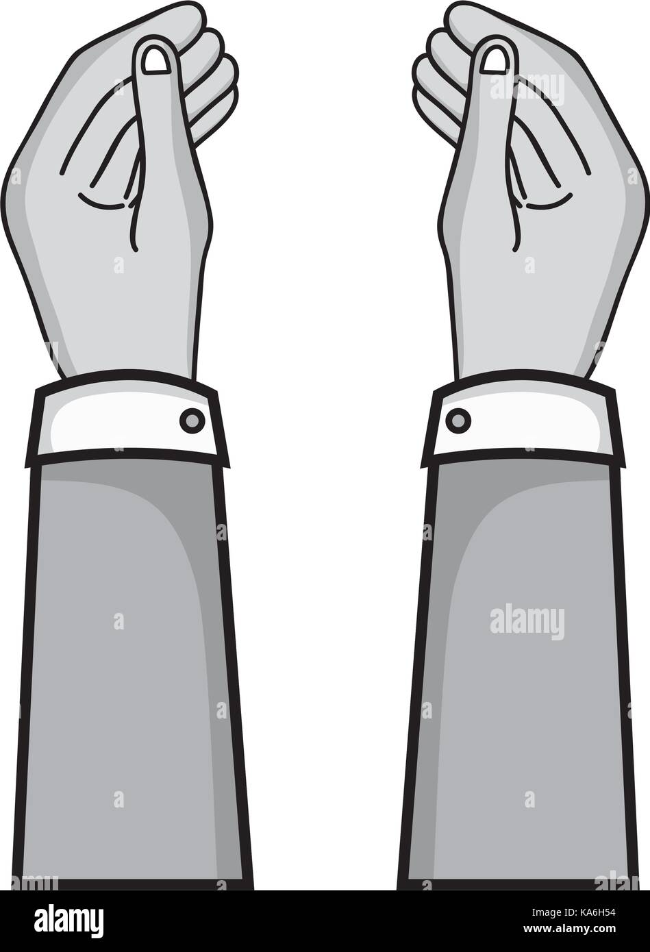 grayscale businessman hands with fingers and palm design Stock Vector ...