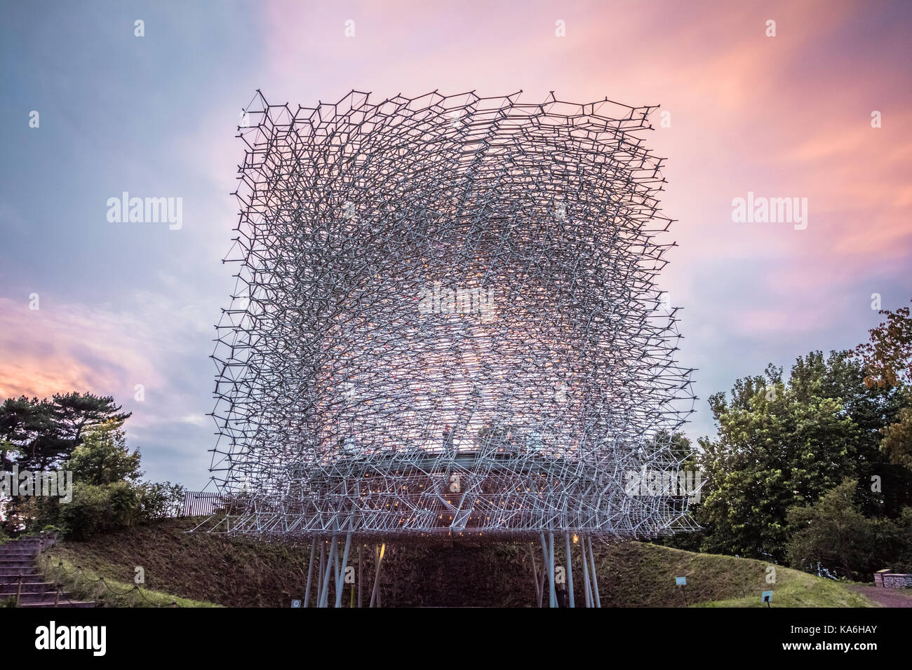 The Hive installation by Wolfgang Buttress in Kew Gardens, London. The ...