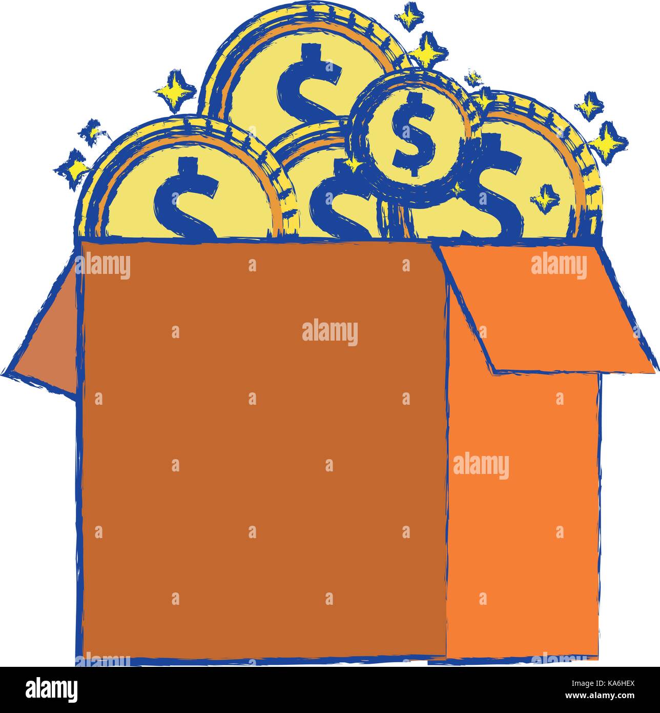 Empty cash box Stock Vector Images - Alamy