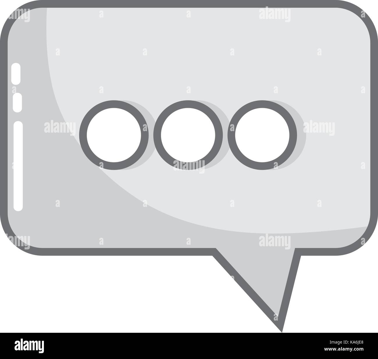 grayscale chat bubble text message icon Stock Vector Image & Art - Alamy
