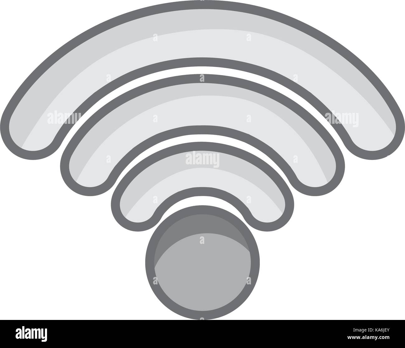 grayscale wifi connection network digital symbol Stock Vector Image ...