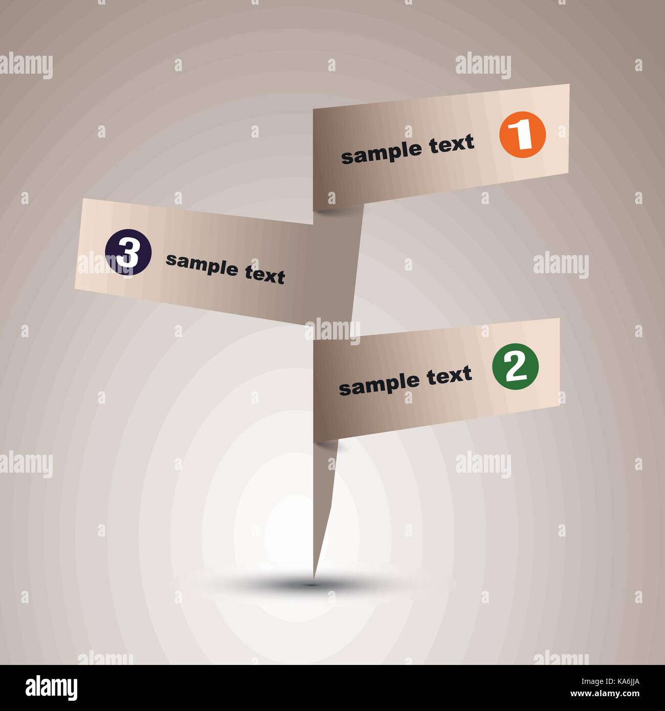 Colorful Road Sign Shaped Origami Paper Speech Bubble - Editable Vector ...