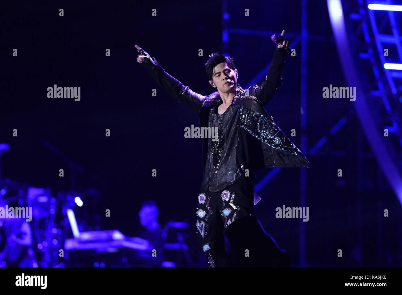 Taiwanese singer Jay Chou performs at the 'The Invincible' Jay Chou ...
