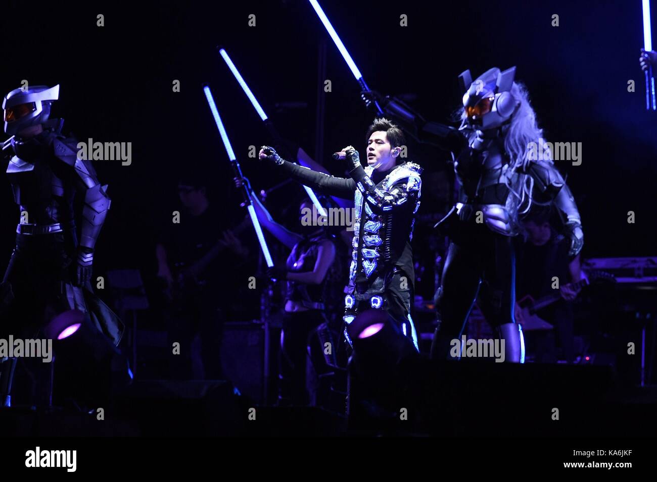 Taiwanese singer Jay Chou performs at the 'The Invincible' Jay Chou ...
