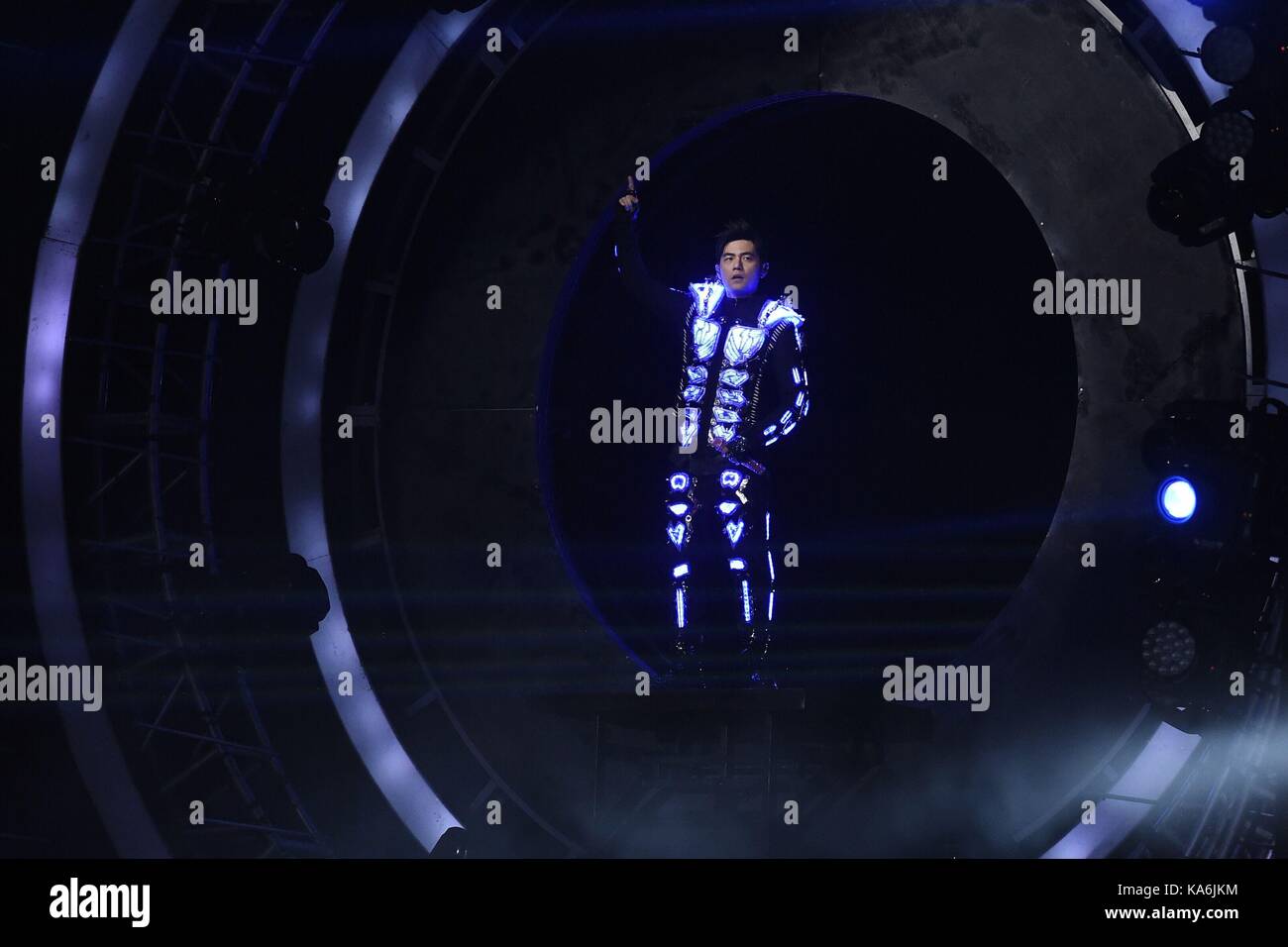 Taiwanese singer Jay Chou performs at the 'The Invincible' Jay Chou ...