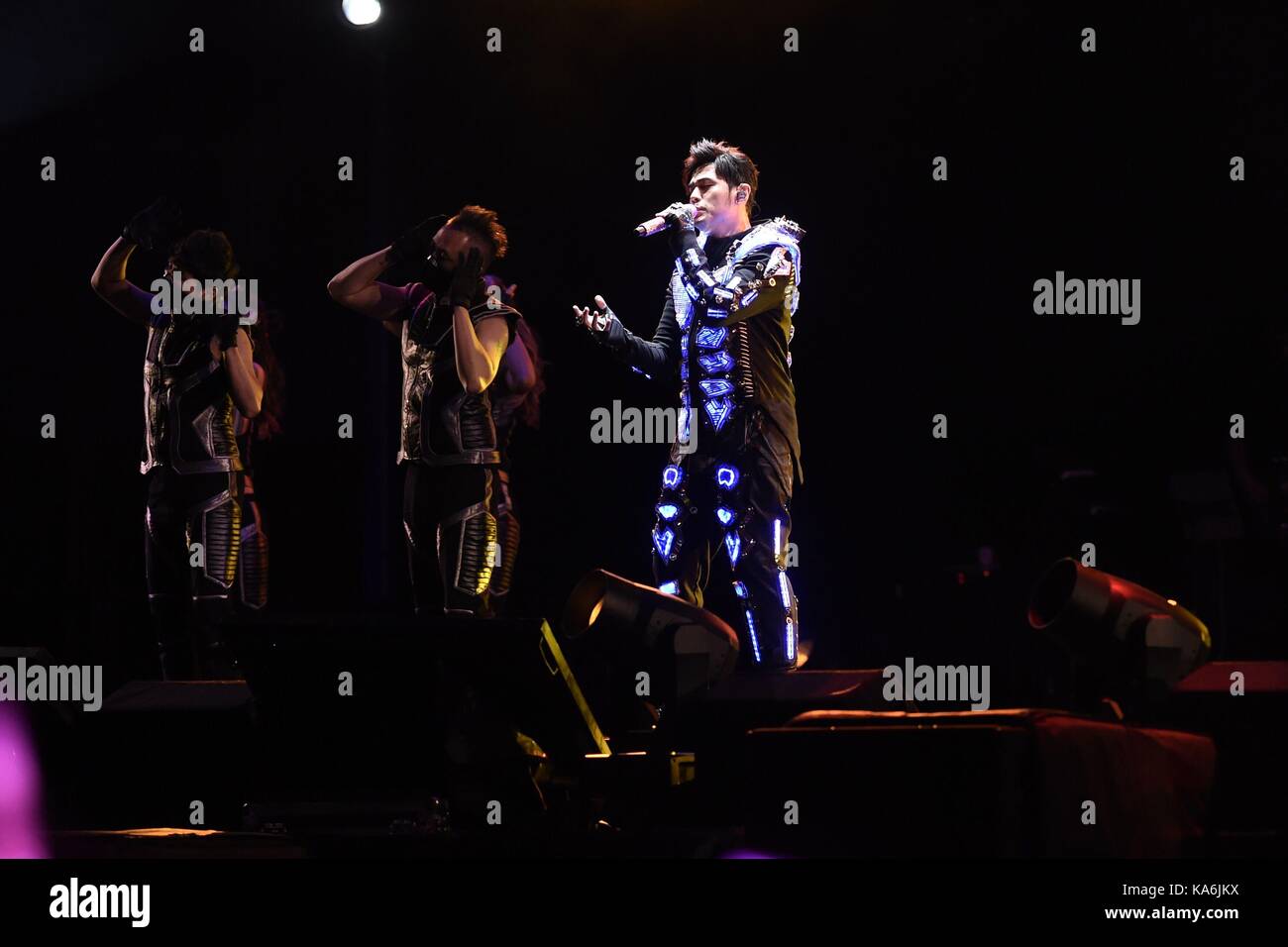 Taiwanese singer Jay Chou performs at the 'The Invincible' Jay Chou ...