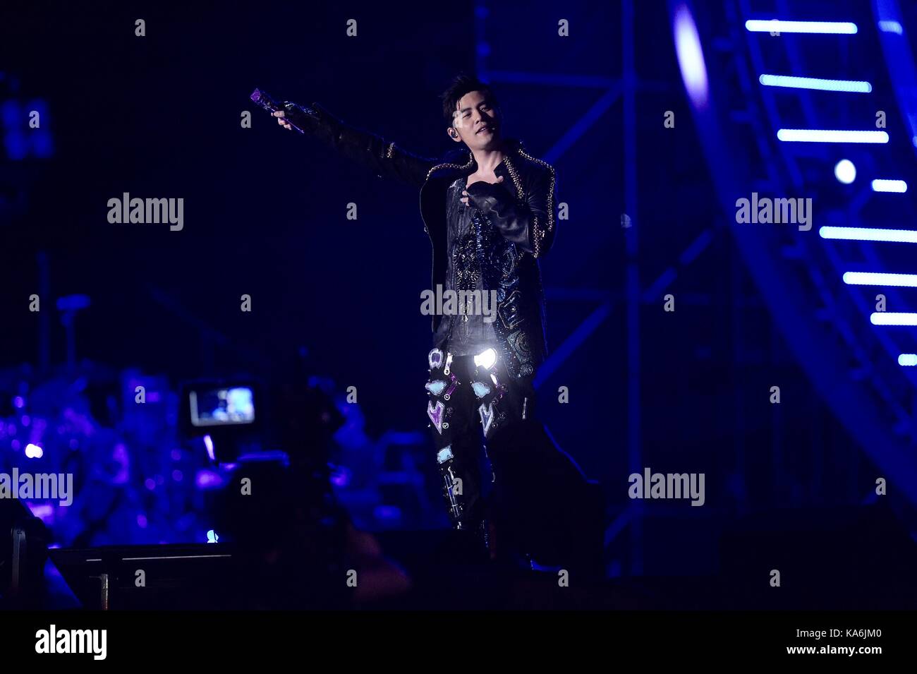 Taiwanese singer Jay Chou performs at the 'The Invincible' Jay Chou ...