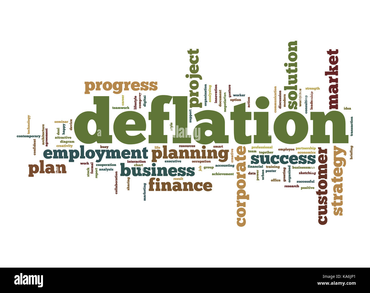 Deflation word cloud Stock Photo - Alamy