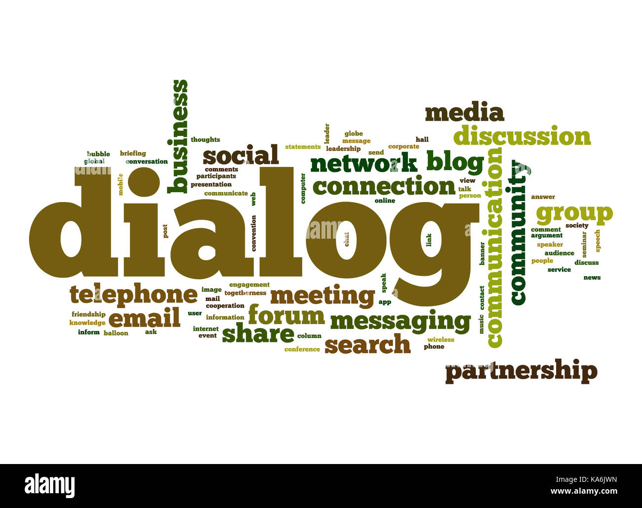 Dialog word cloud Stock Photo - Alamy