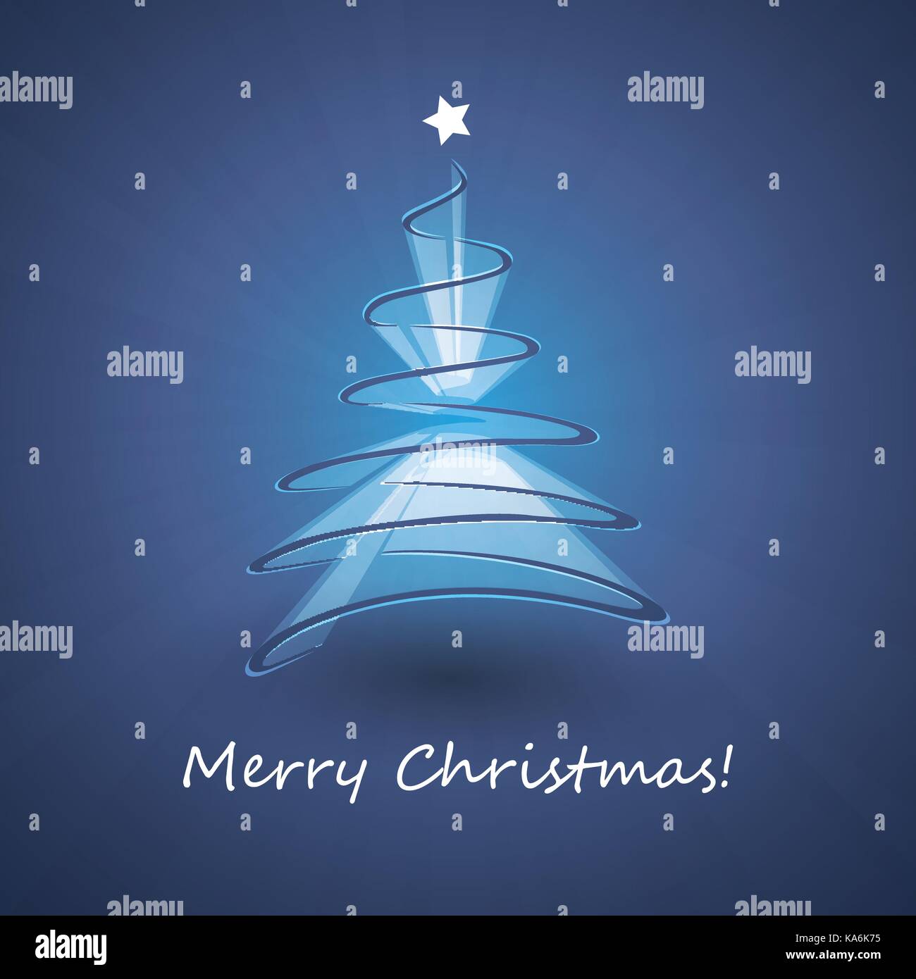 Abstract Blue Christmas Flyer, Cover Design Or Greeting Card With Tree ...