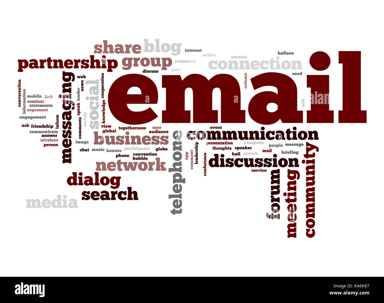 Email word cloud Stock Photo - Alamy