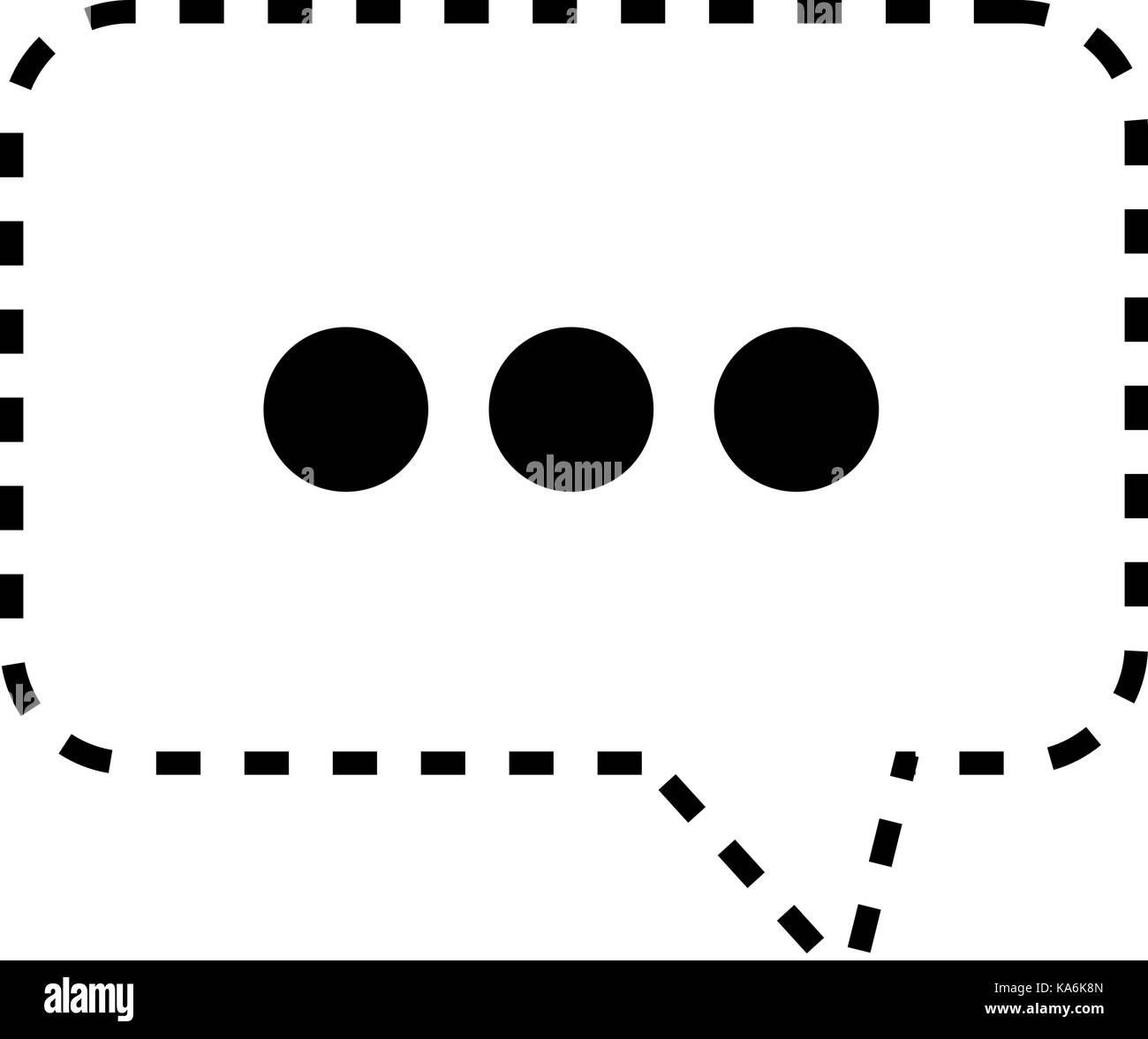 dotted shape chat bubble text message icon Stock Vector Image & Art - Alamy