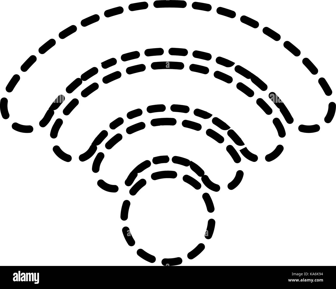 dotted shape wifi connection network digital symbol Stock Vector Image ...