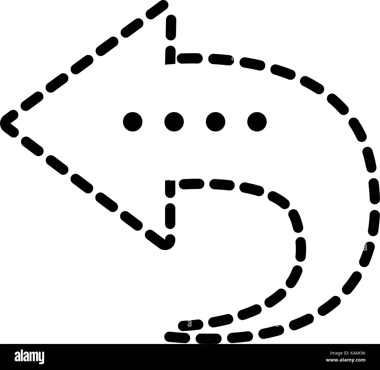 dotted shape arrow symbol icon mobile sign Stock Vector Image & Art - Alamy