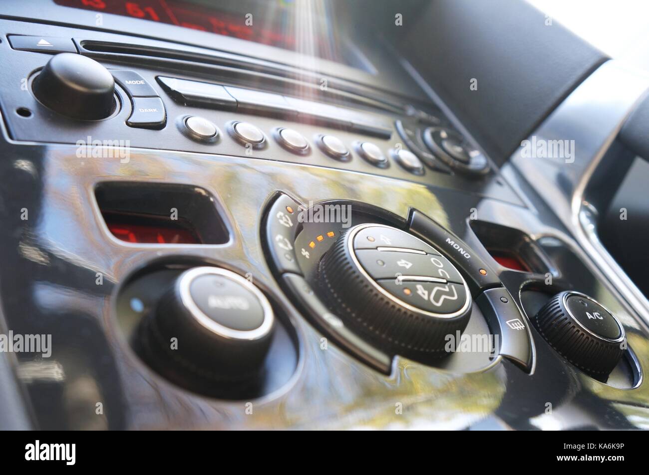 Air conditioning panel in modern car Stock Photo - Alamy