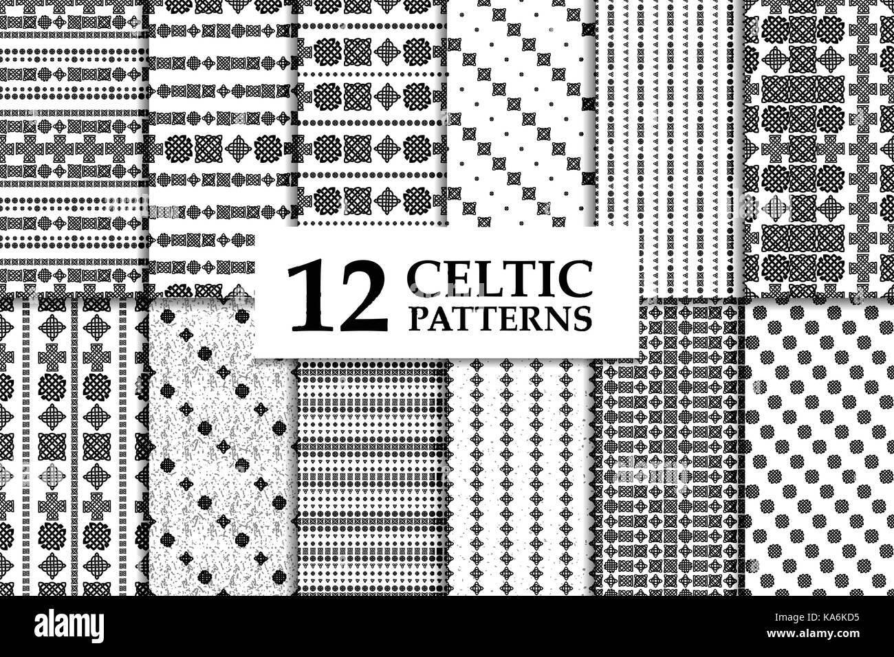 Celtic knot seamless pattern set Stock Vector Image & Art - Alamy